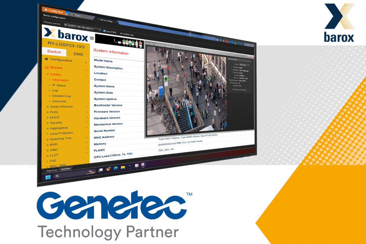 New barox network management plug-in for Genetec – Benchmark